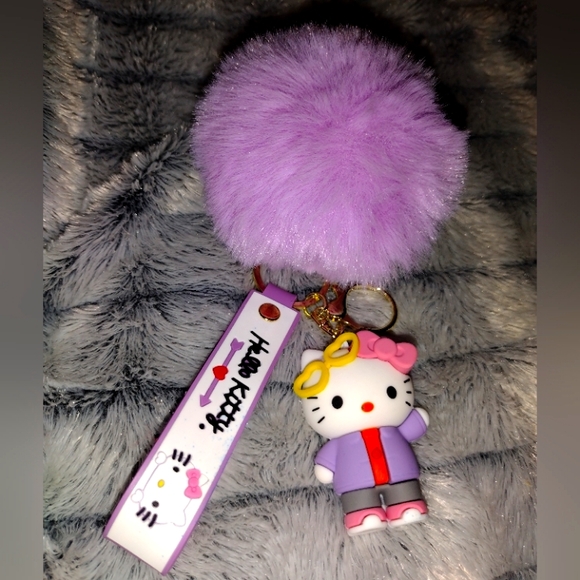 unbranded | Accessories | Hello Kitty Purple Fluff Ball | Poshmark